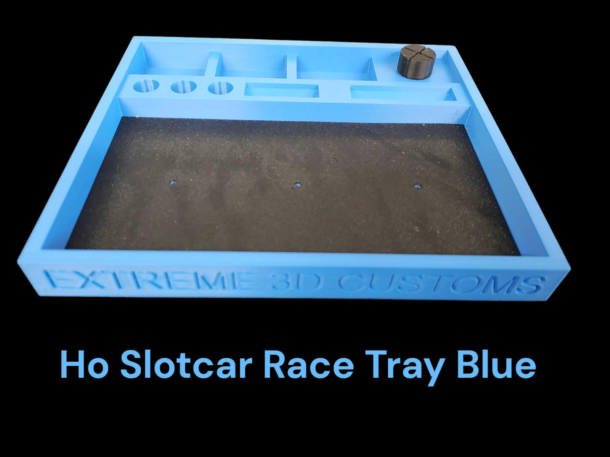 Blue HO Slot Car Race Tray – Extreme 3D Customs